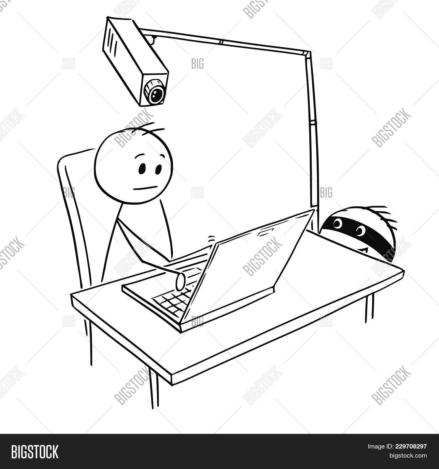 Business Stick Figures Computer
