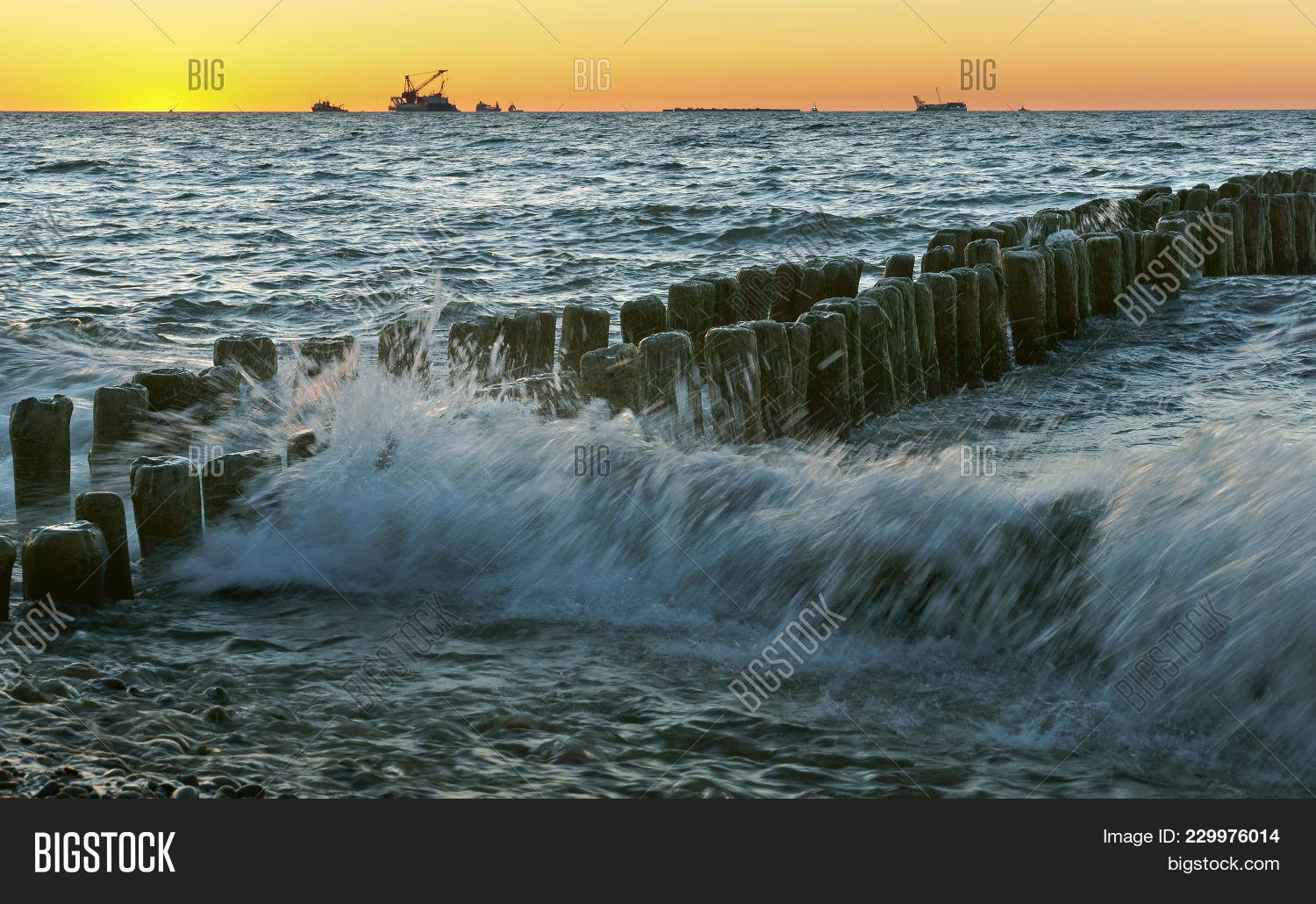 Waves Beat Against Image & Photo (Free Trial) | Bigstock