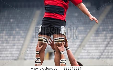 Rugby Players Jumping Image & Photo (Free Trial) | Bigstock