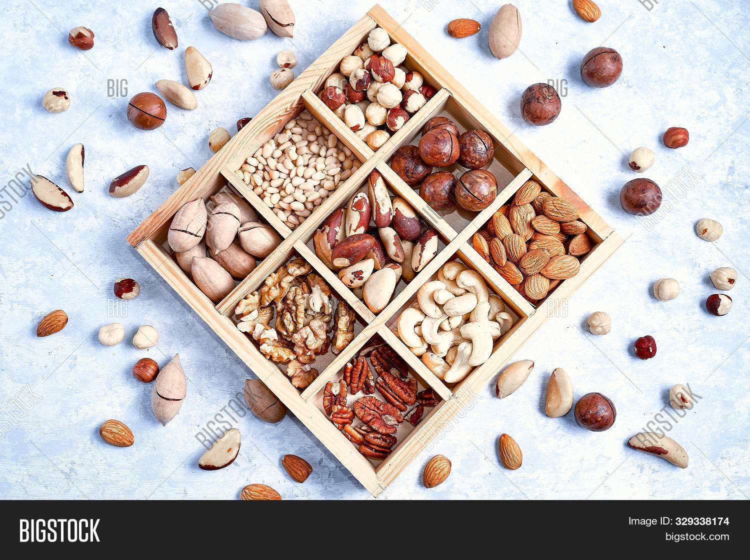 Assortment Nuts Wooden Image & Photo (Free Trial) | Bigstock