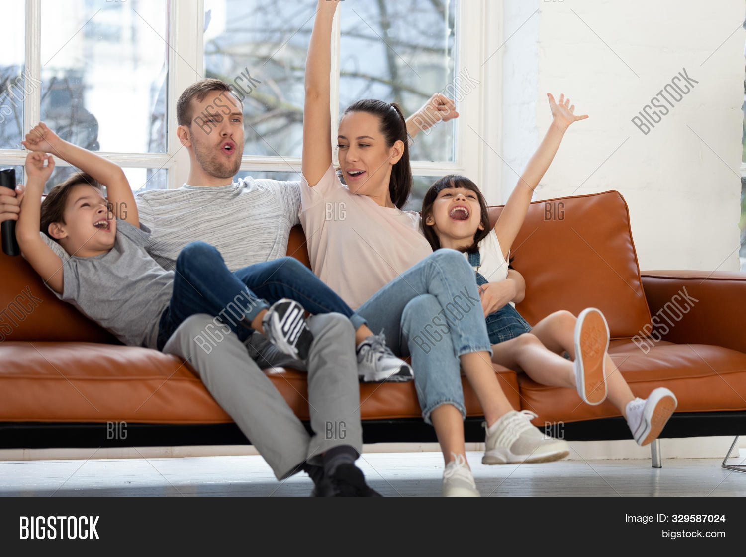 Overjoyed Family Four Image & Photo (Free Trial) | Bigstock