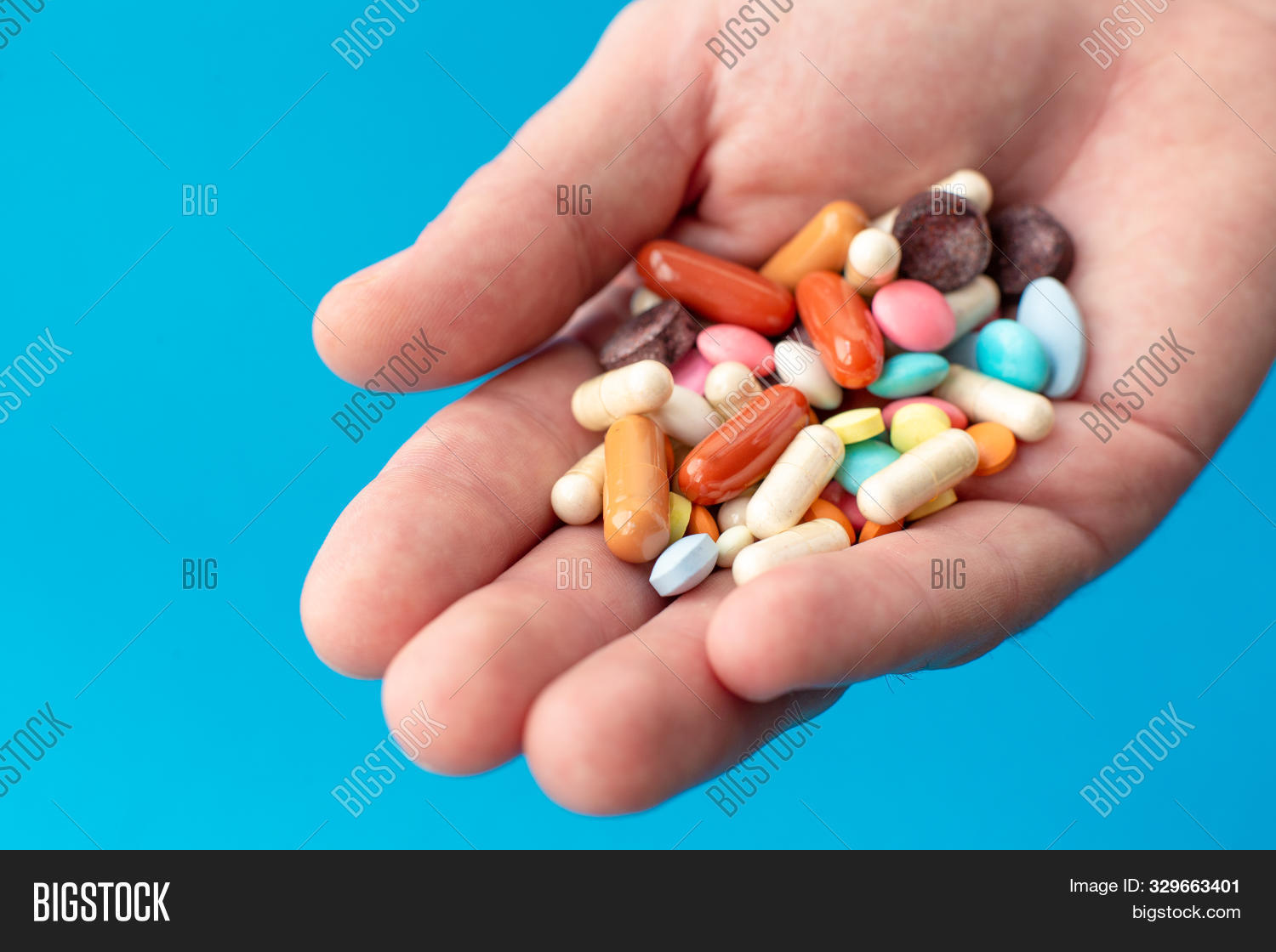 Handful Colored Pills Image & Photo (Free Trial) | Bigstock