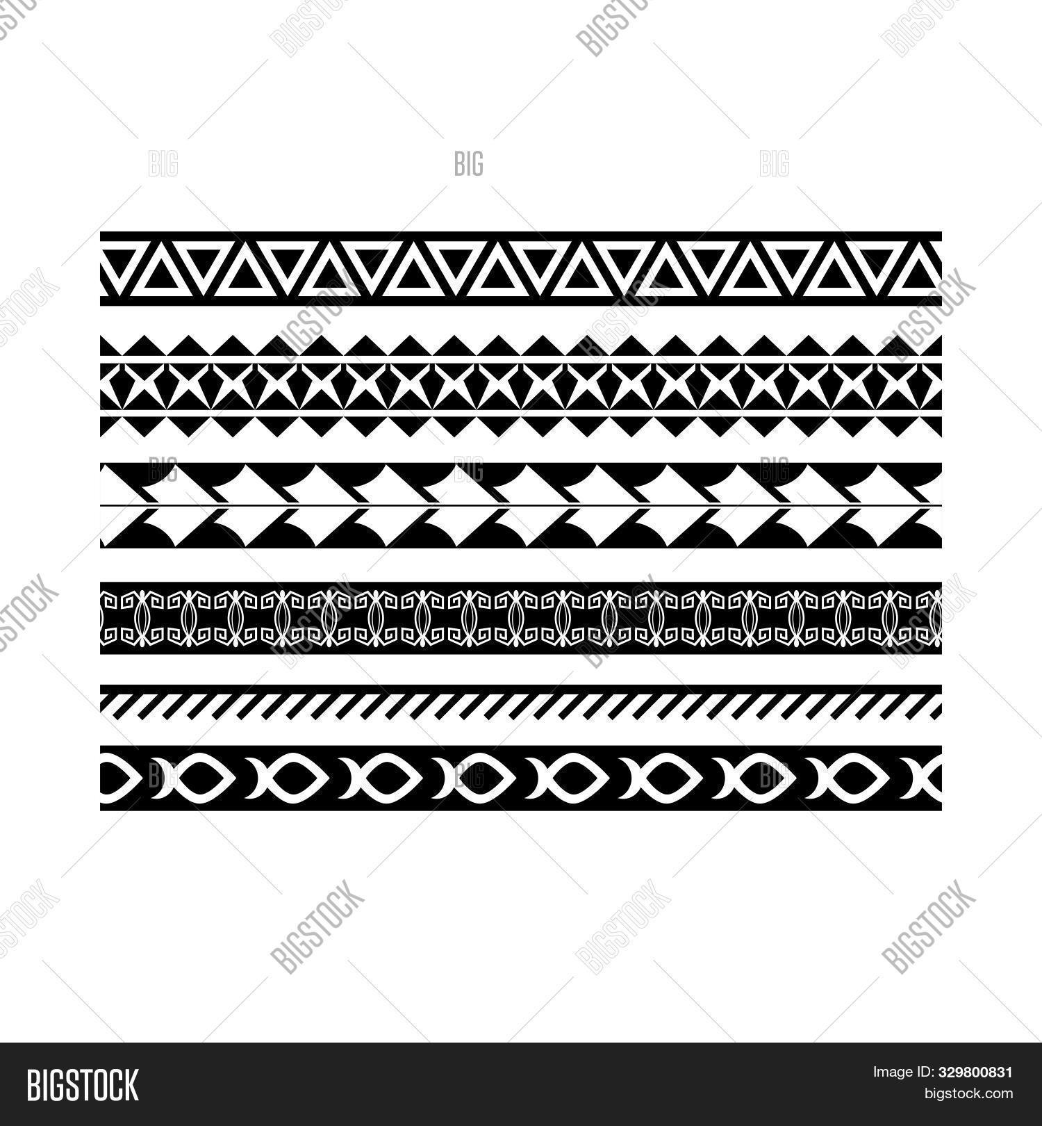 Straight Line Tribal Tattoos