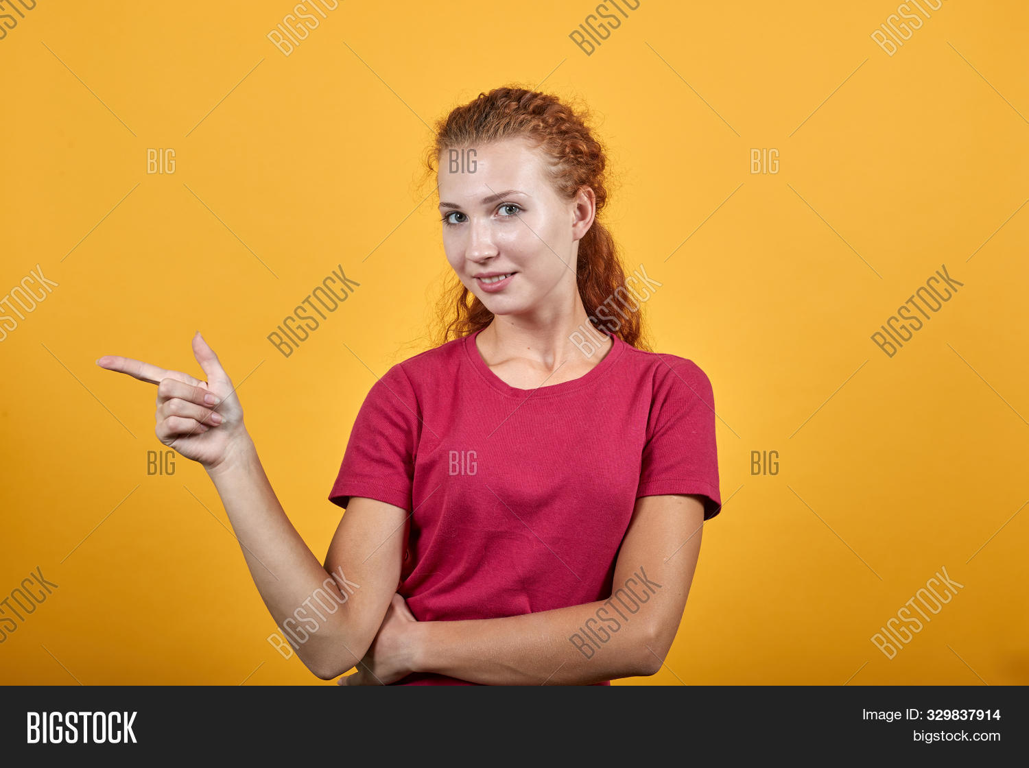 Pretty Woman Pointing Image & Photo (Free Trial) | Bigstock