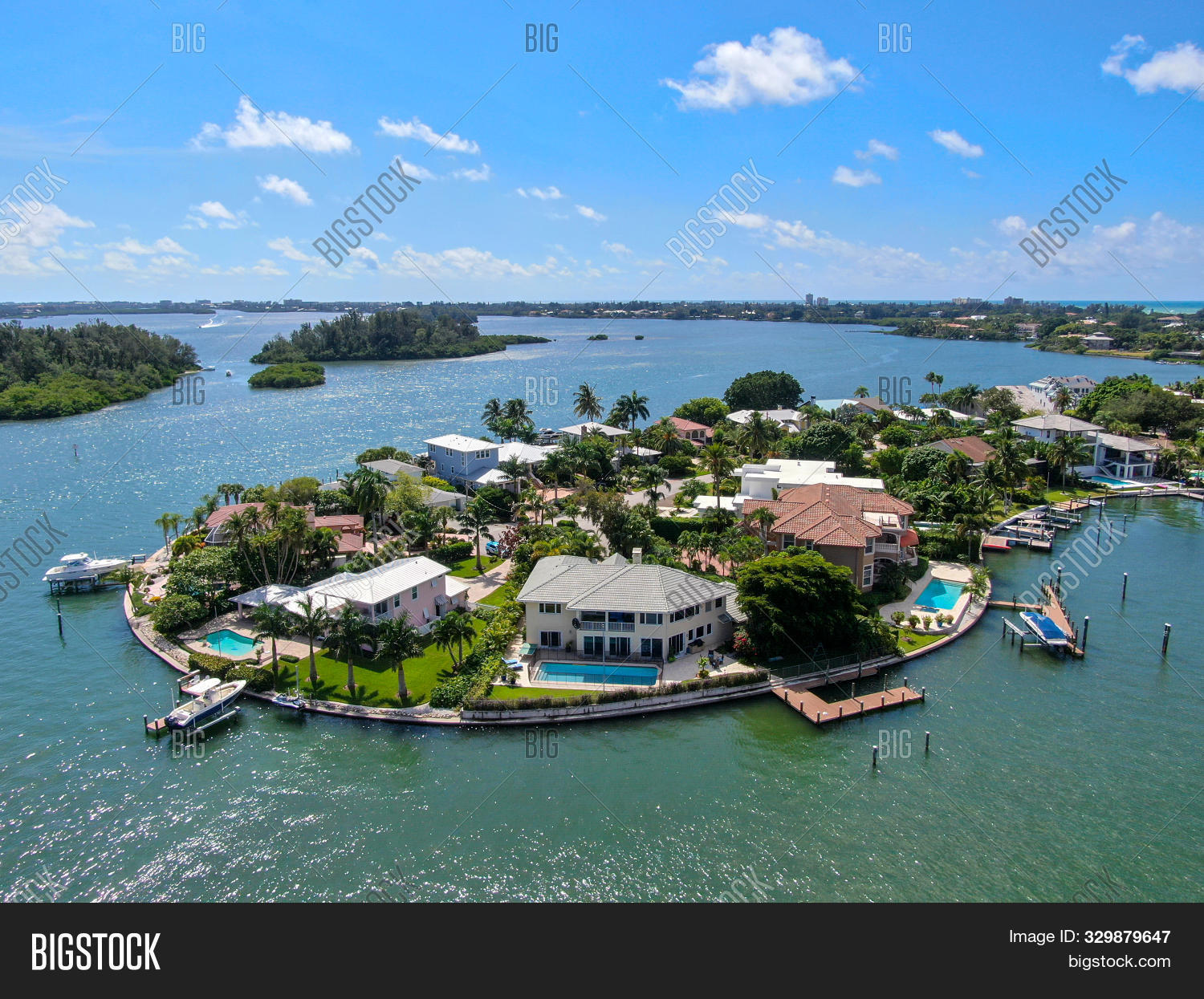 Aerial View Bay Island Image & Photo (Free Trial) | Bigstock