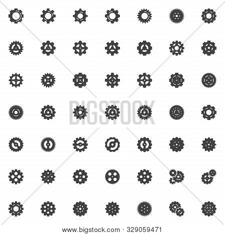Gear Vector Icons Set Vector & Photo (Free Trial) | Bigstock