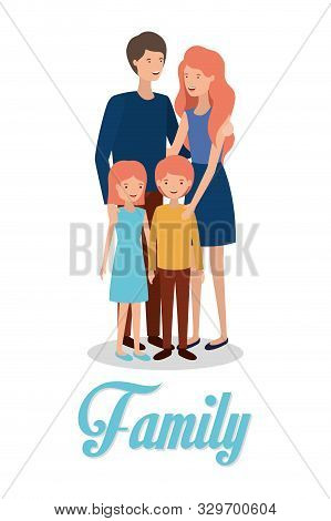 Cute Happy Family Vector & Photo (Free Trial) | Bigstock