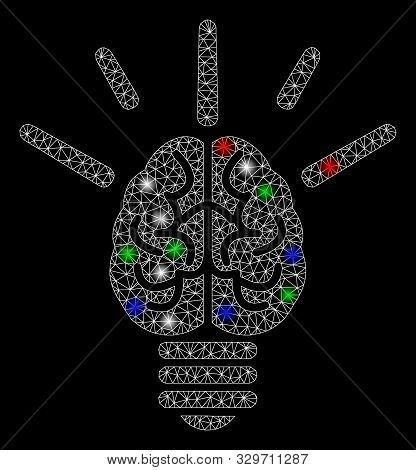 Bright Mesh Brain Vector & Photo (Free Trial) | Bigstock