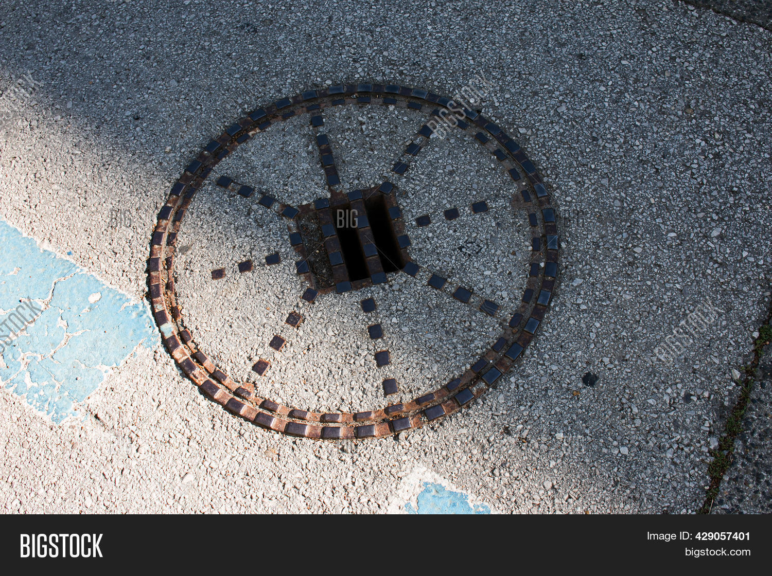 Sewer Manhole On Urban Image & Photo (Free Trial) | Bigstock