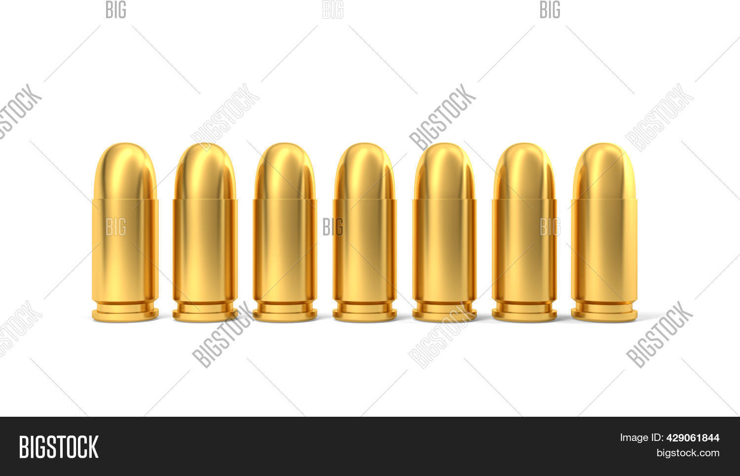 9mm Bullets Isolated Image & Photo (Free Trial) | Bigstock
