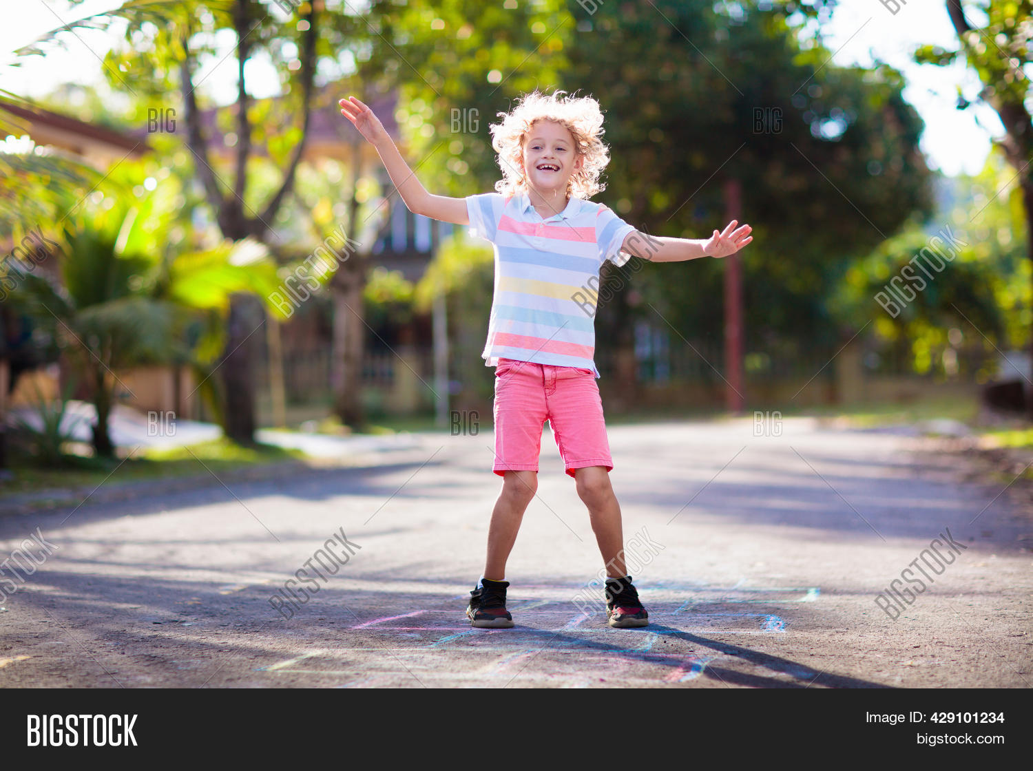 Kids Play Hopscotch Image & Photo (Free Trial) | Bigstock