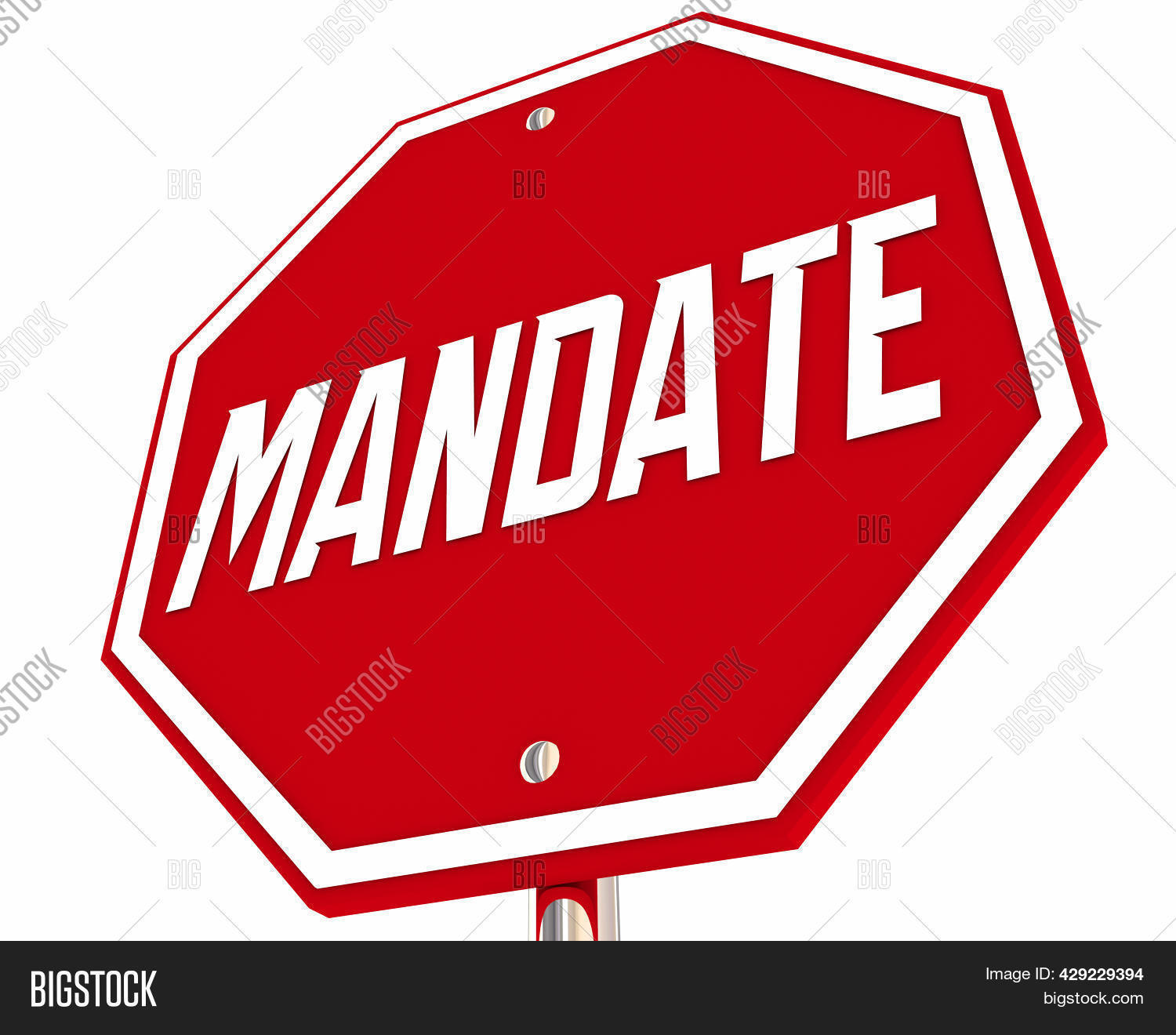 Stop Mandate Sign Rule Image & Photo (Free Trial) | Bigstock