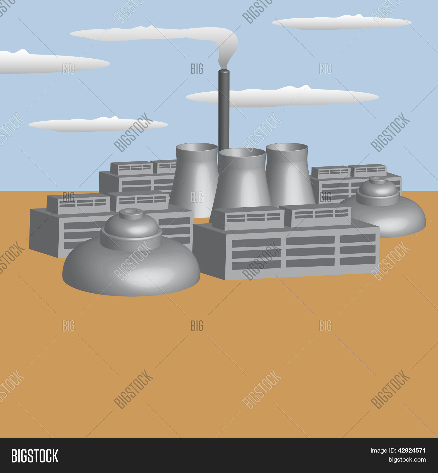 Nuclear Power Plant Vector & Photo (Free Trial) | Bigstock