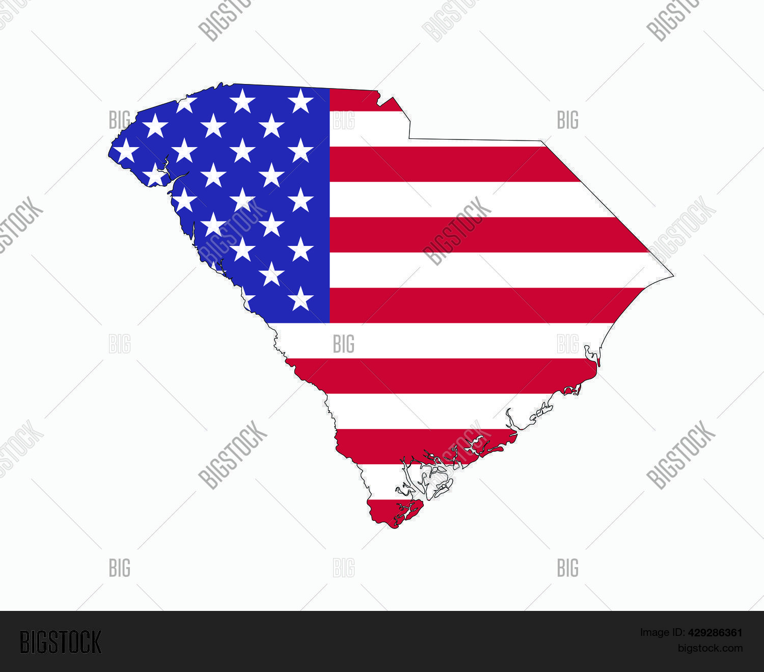 South Carolina Map On Vector & Photo (Free Trial) | Bigstock