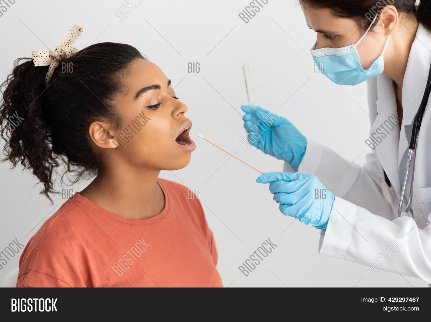 Nurse Taking Oral Swab Image & Photo (Free Trial) | Bigstock