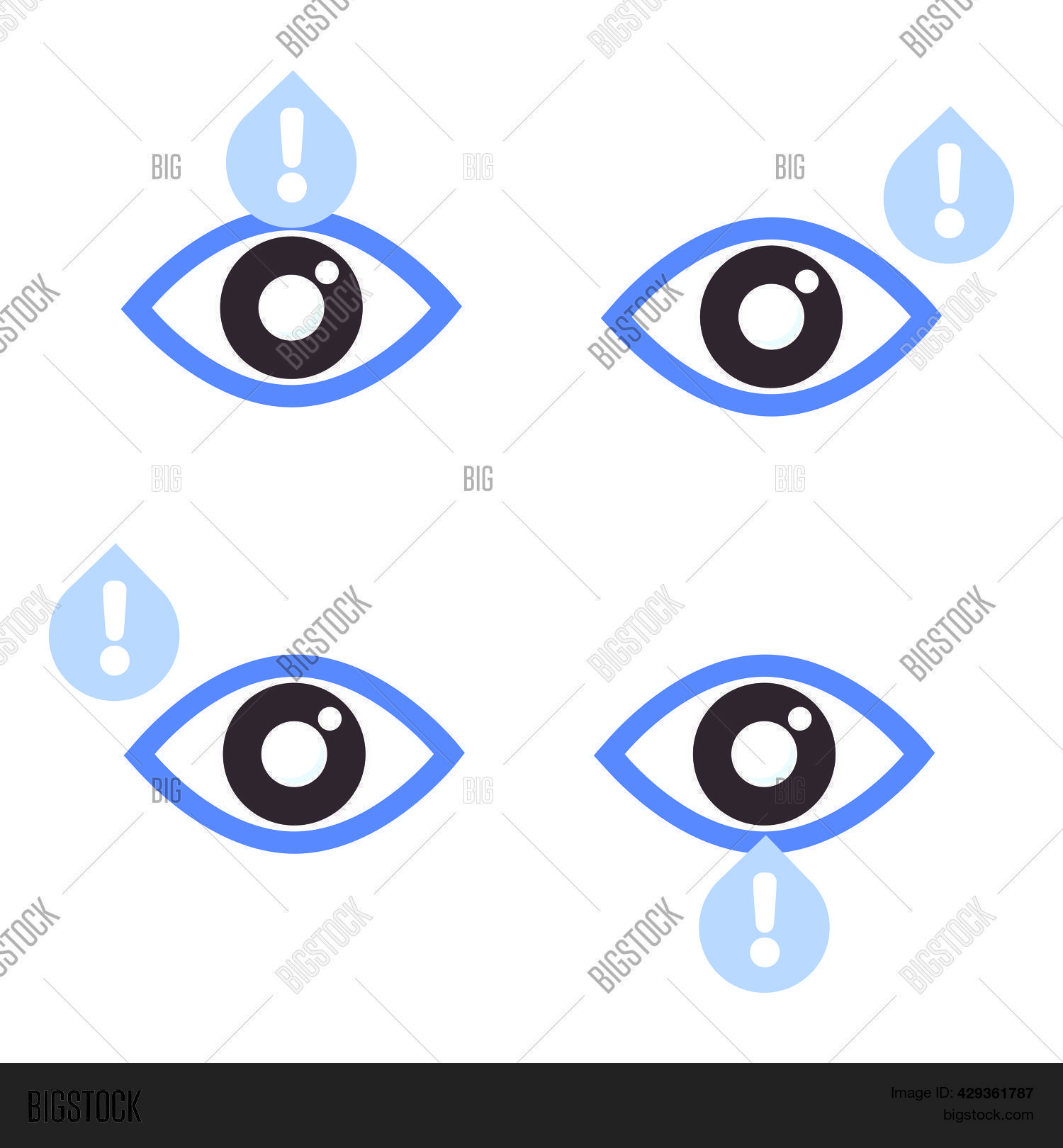 Eye Warning Sign Icon Vector & Photo (Free Trial) | Bigstock