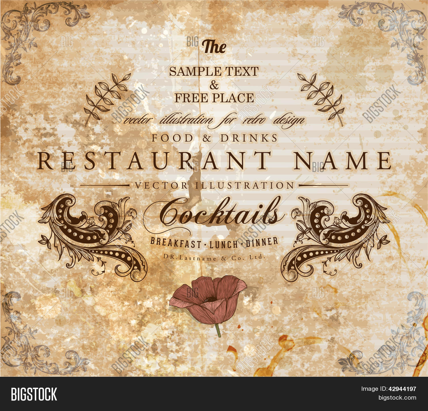 Restaurant Label Vector & Photo (Free Trial) | Bigstock