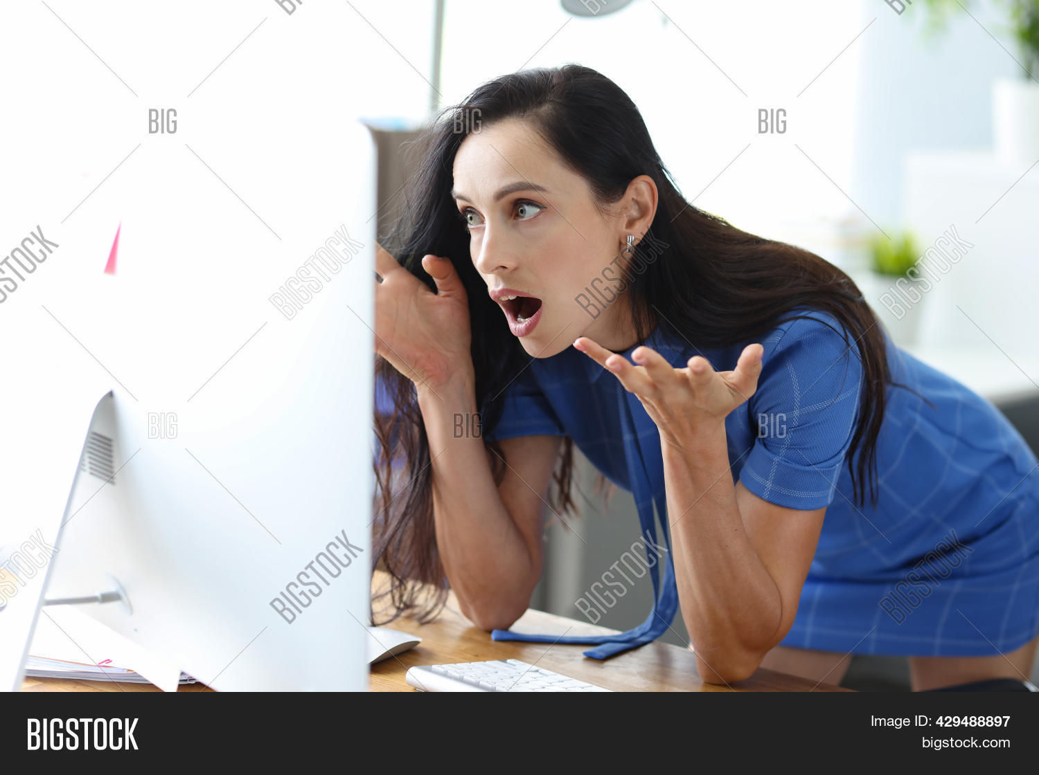 Shocked Woman Sits Image & Photo (Free Trial) | Bigstock