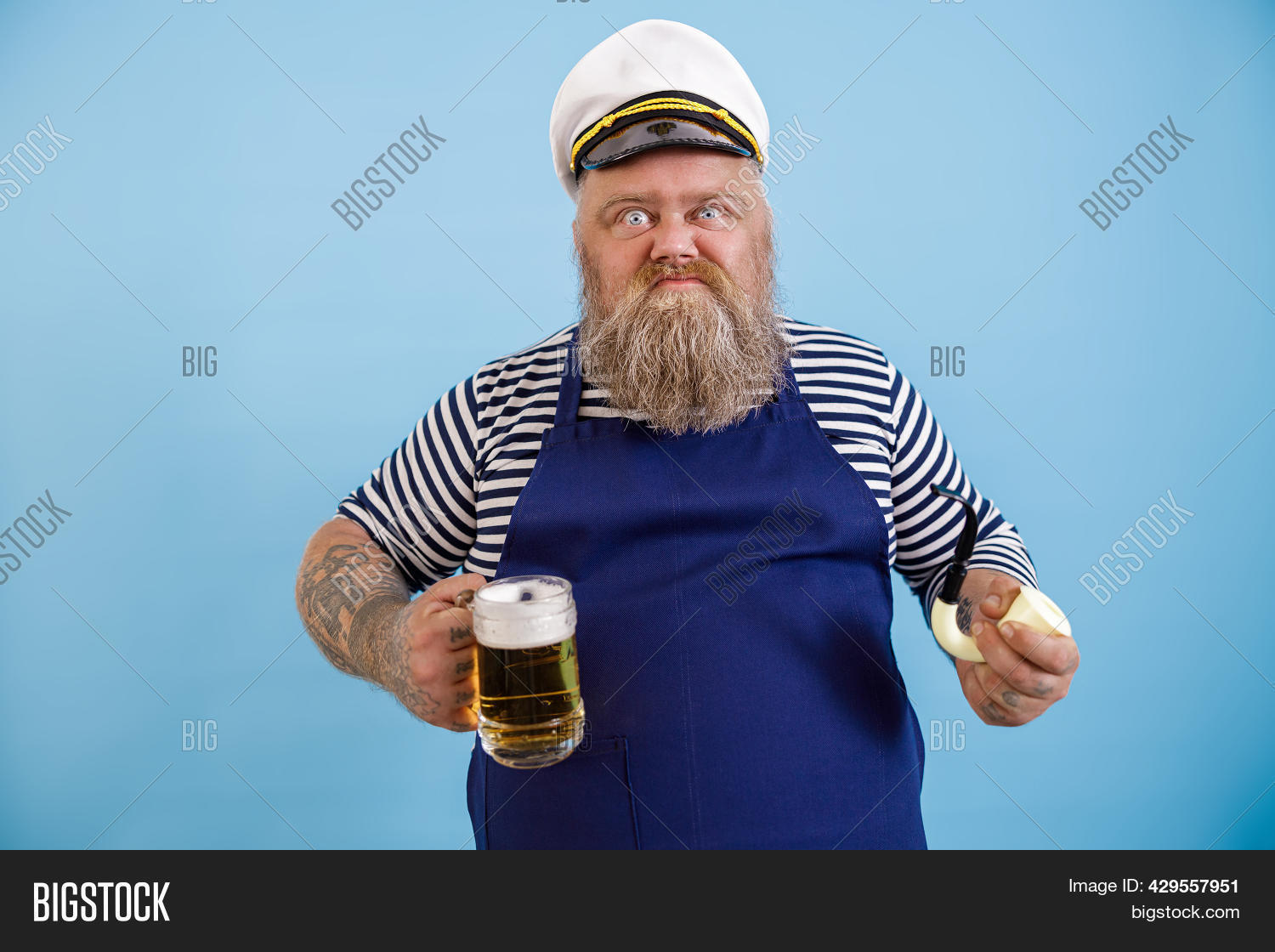 Funny Obese Sailor Image & Photo (Free Trial) | Bigstock