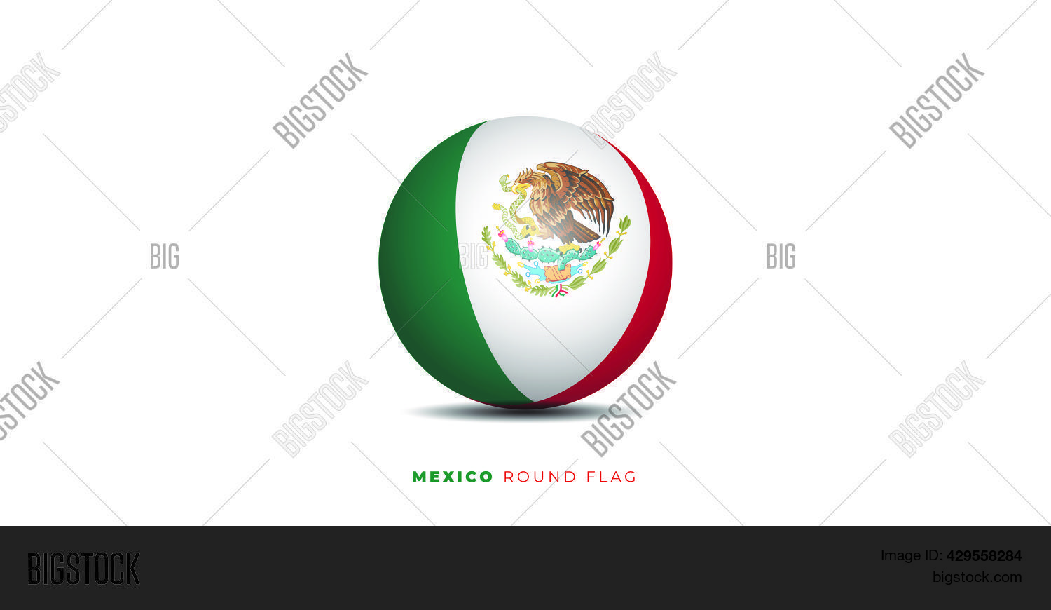 Mexico Round Flag Vector & Photo (Free Trial) | Bigstock
