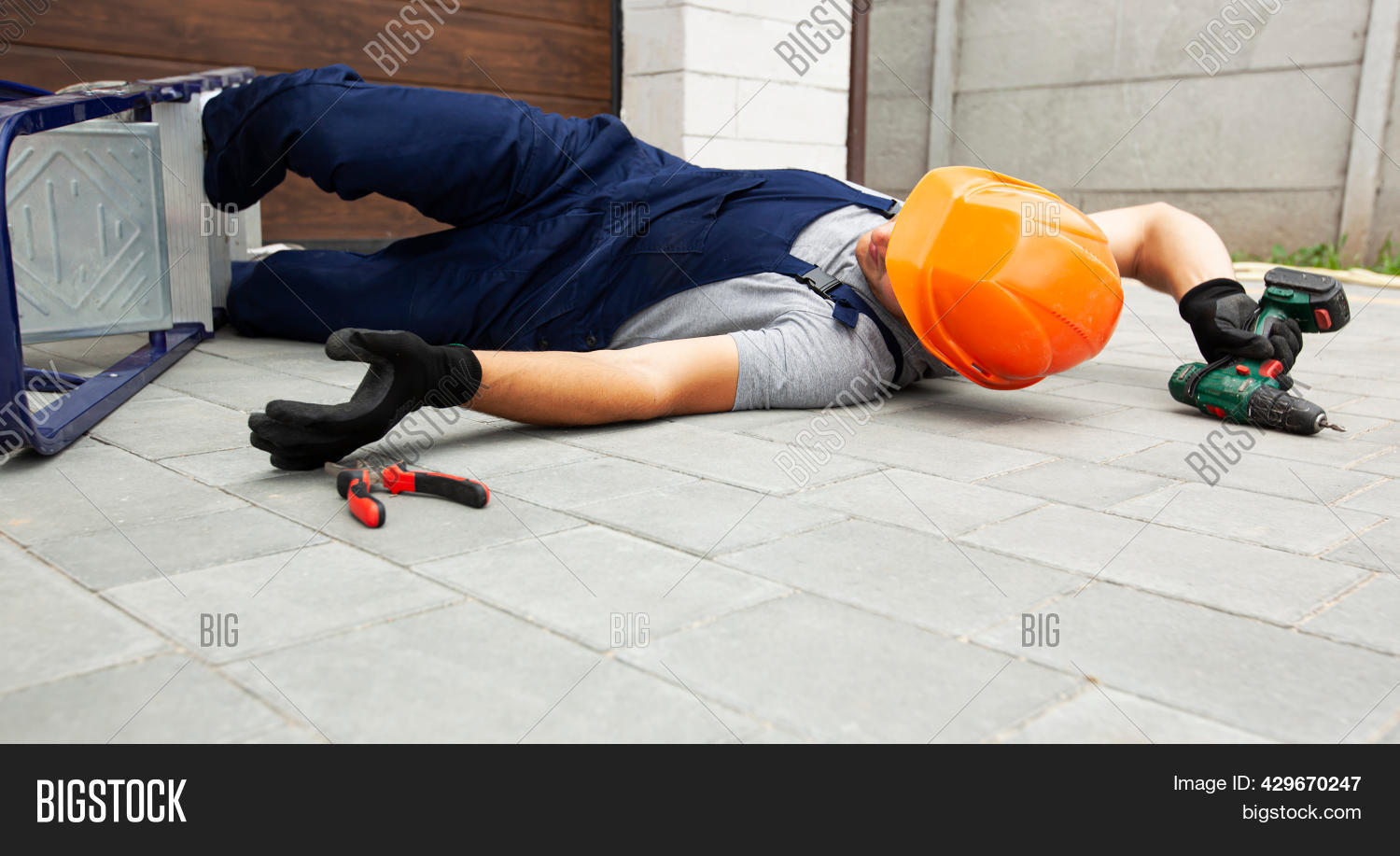 Worker Falling Down Image & Photo (Free Trial) | Bigstock