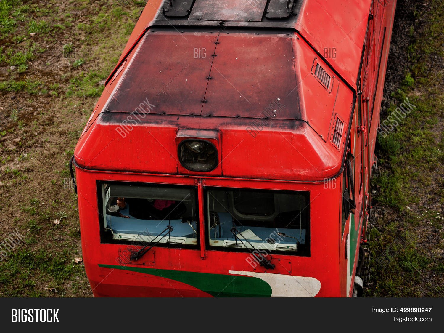 Old Red Locomotive. Image & Photo (Free Trial) | Bigstock