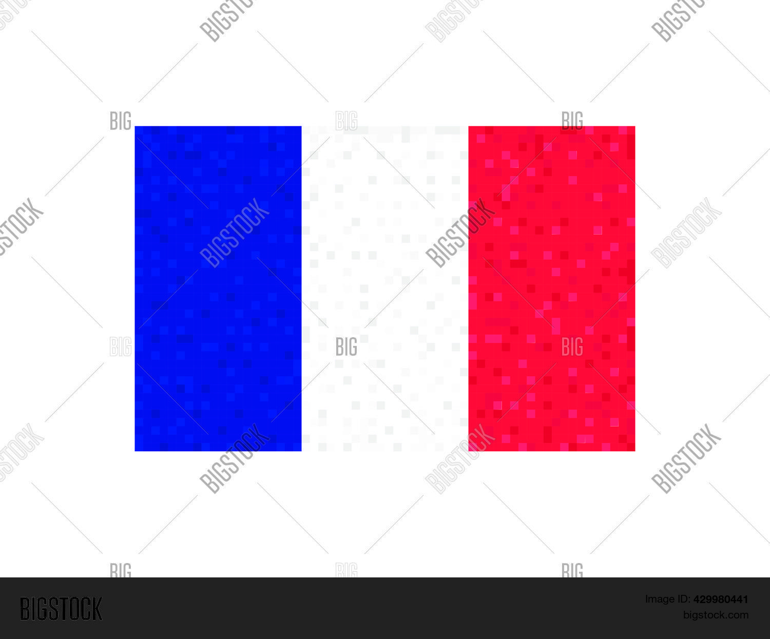 France Flag Pixel Art Vector & Photo (Free Trial) | Bigstock
