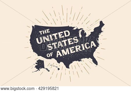 Usa. Poster Map Vector & Photo (Free Trial) | Bigstock