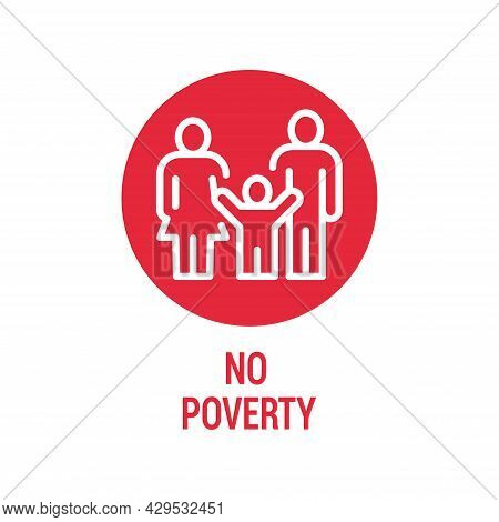 No Poverty Color Icon Vector & Photo (Free Trial) | Bigstock