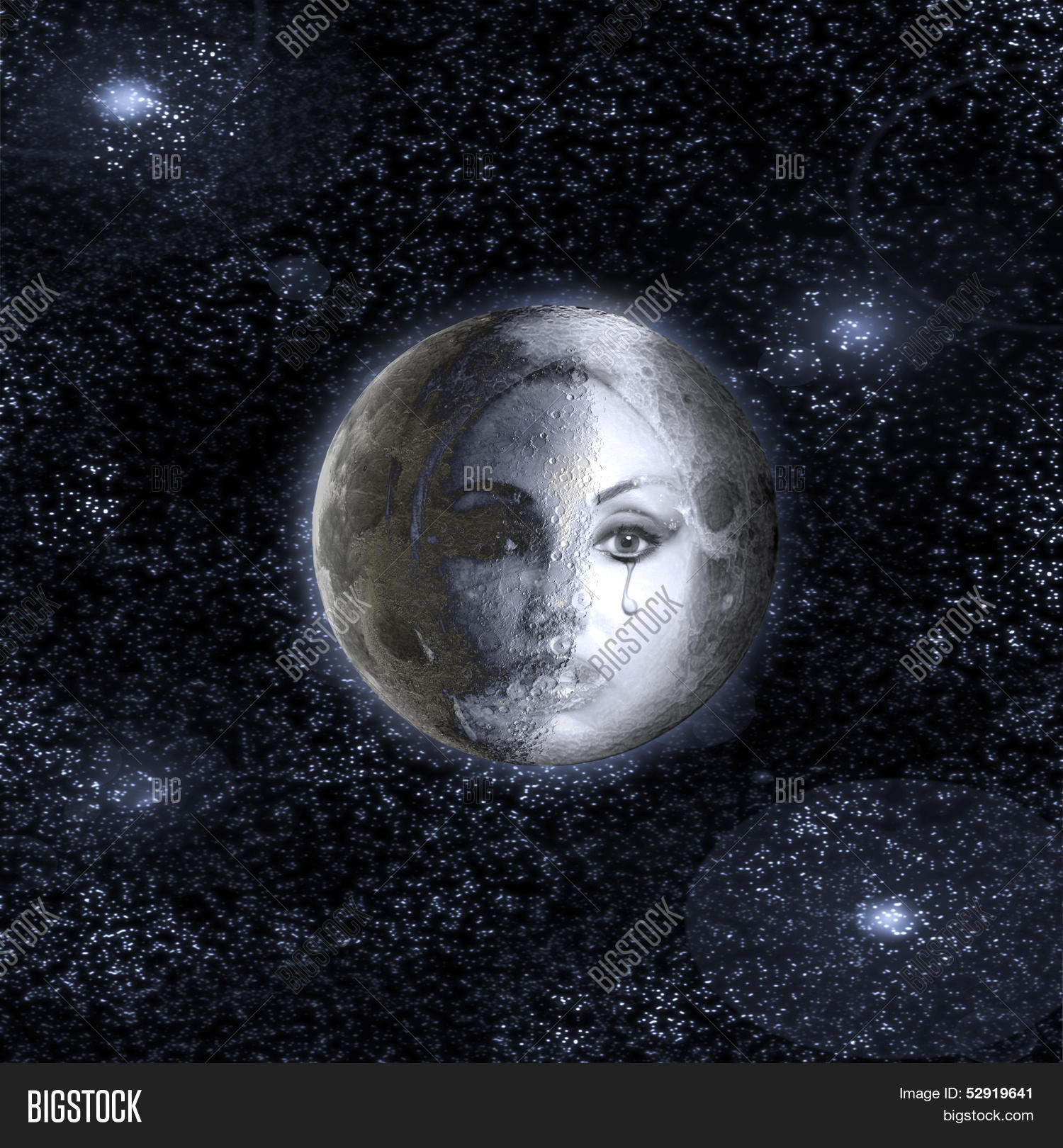 Moon Turns Into Face Image & Photo (Free Trial) | Bigstock