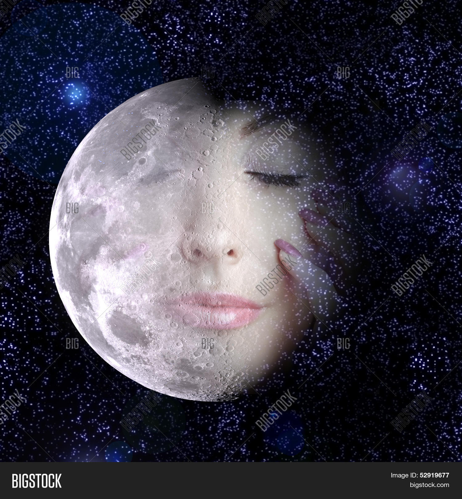Moon Turns Into Face Image & Photo (Free Trial) | Bigstock