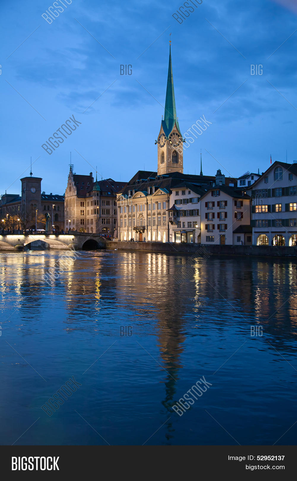 Night View Zurich Image & Photo (Free Trial) | Bigstock