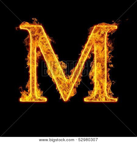 Fire Alphabet Letter M Image & Photo (Free Trial) | Bigstock