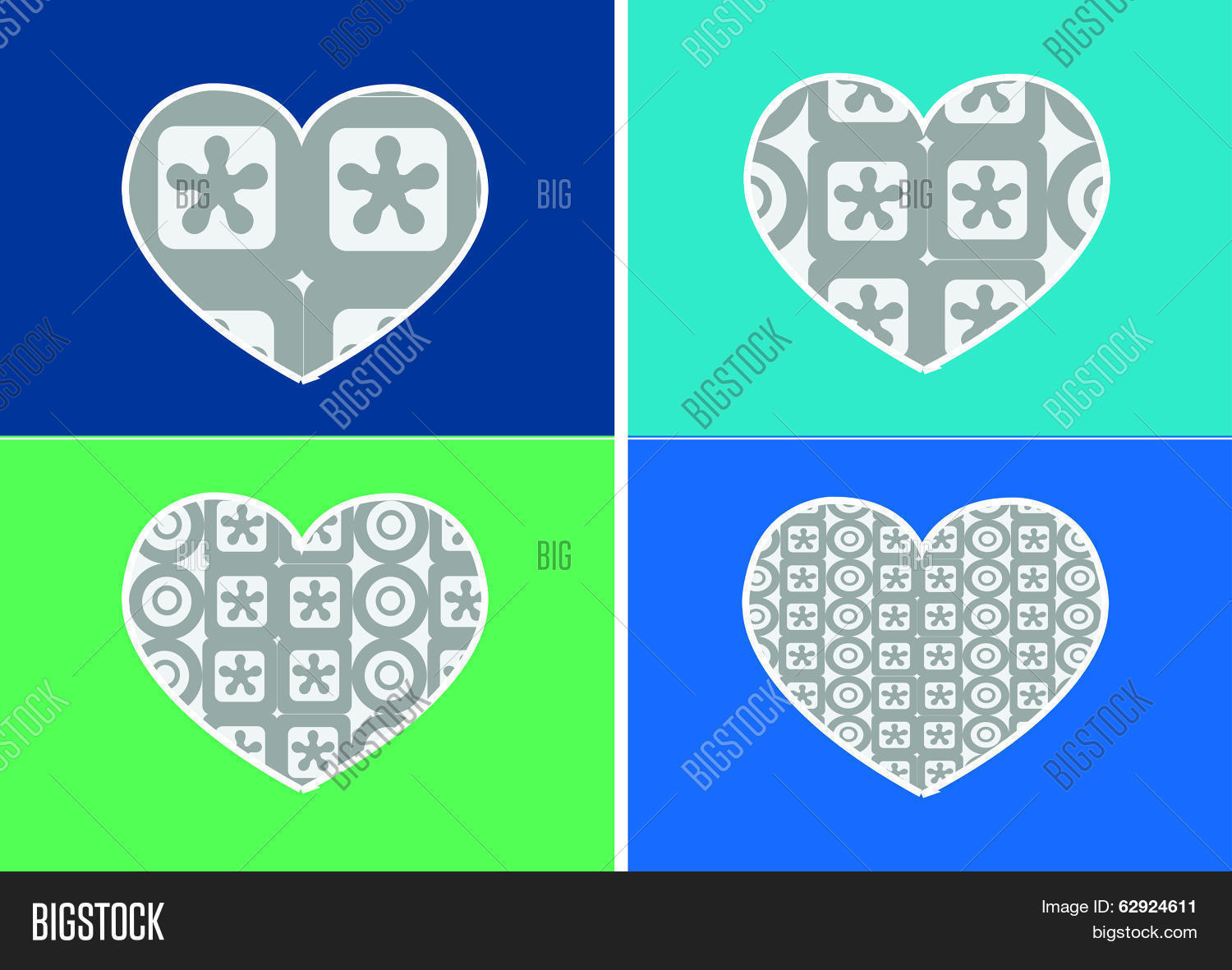 Heart Abstract Icons Vector & Photo (Free Trial) | Bigstock