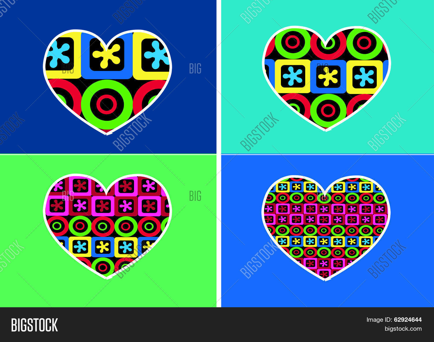 Heart Abstract Icons Vector & Photo (Free Trial) | Bigstock