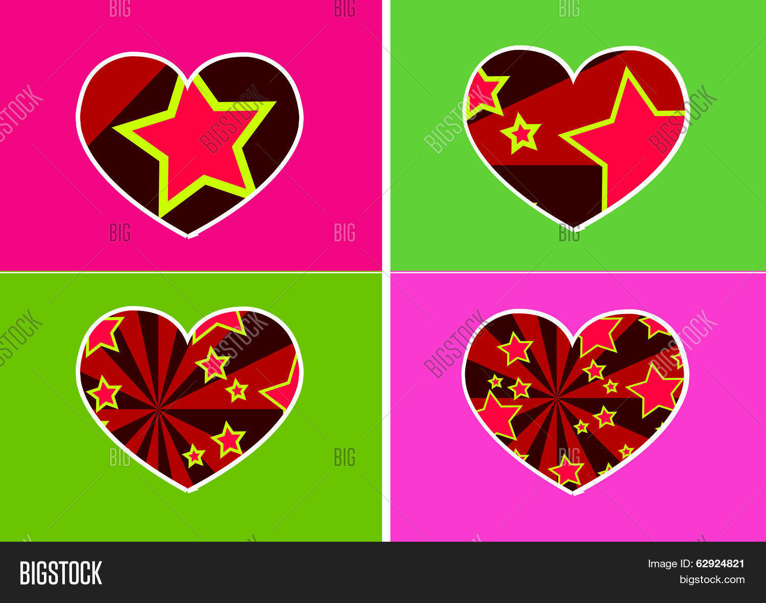 Heart Abstract Icons Vector & Photo (Free Trial) | Bigstock