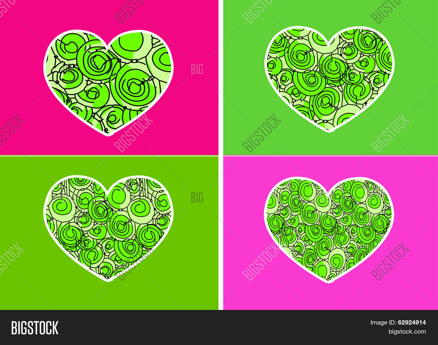 Heart Abstract Icons Vector & Photo (Free Trial) | Bigstock