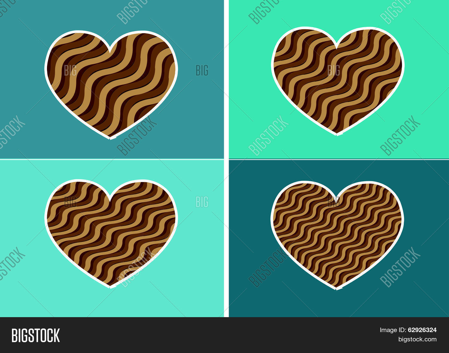 Heart Abstract Icons Vector & Photo (Free Trial) | Bigstock