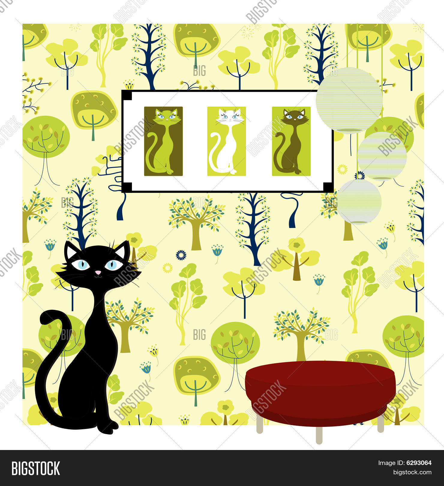 Cat Background Vector & Photo (Free Trial) | Bigstock