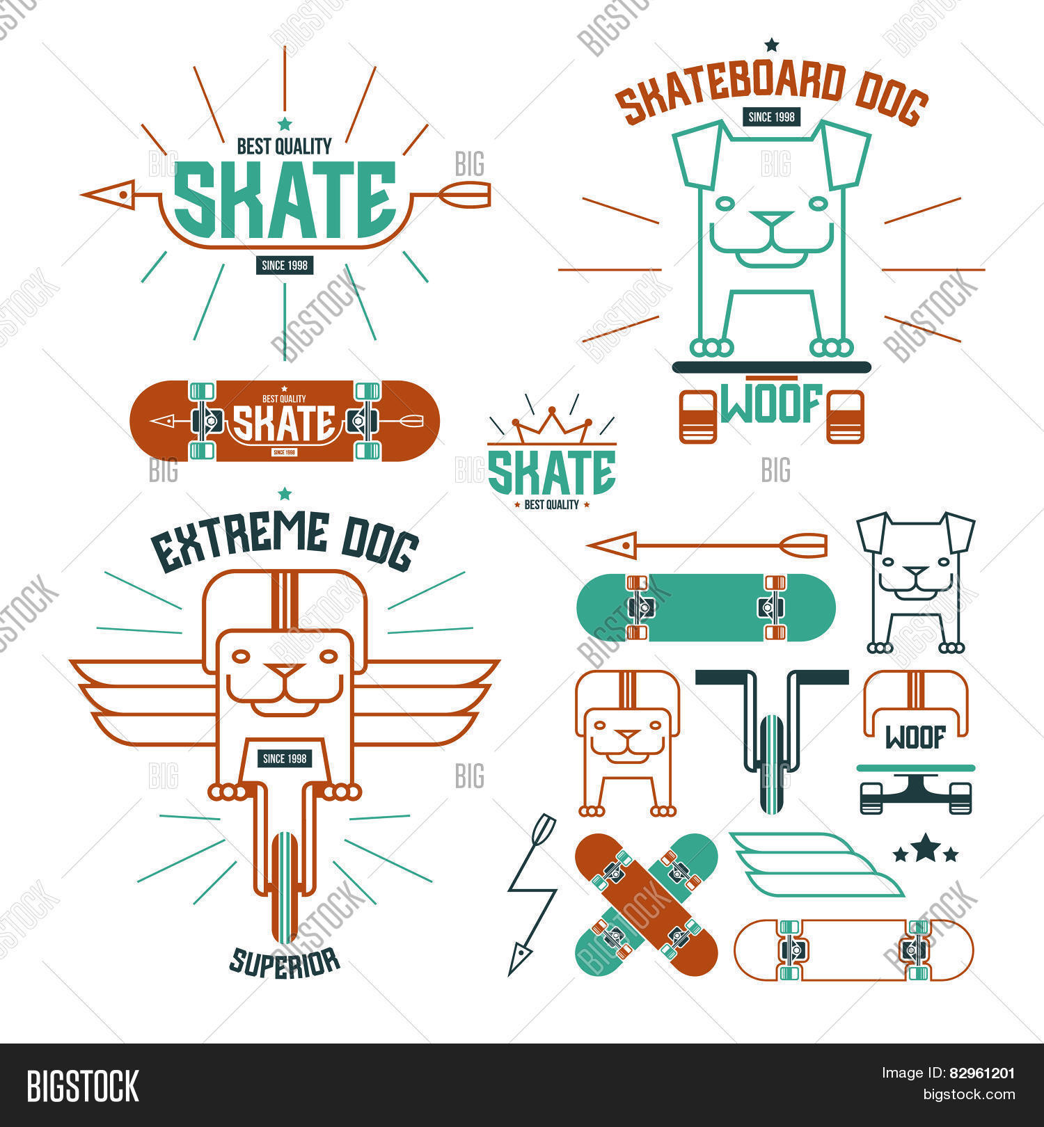 Skateboard Dog Vector & Photo (Free Trial) | Bigstock