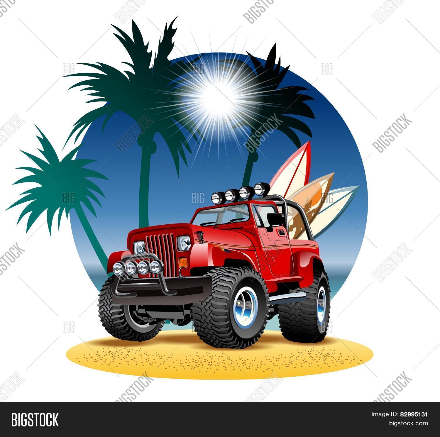 Vector Cartoon 4x4 Vector & Photo (Free Trial) | Bigstock