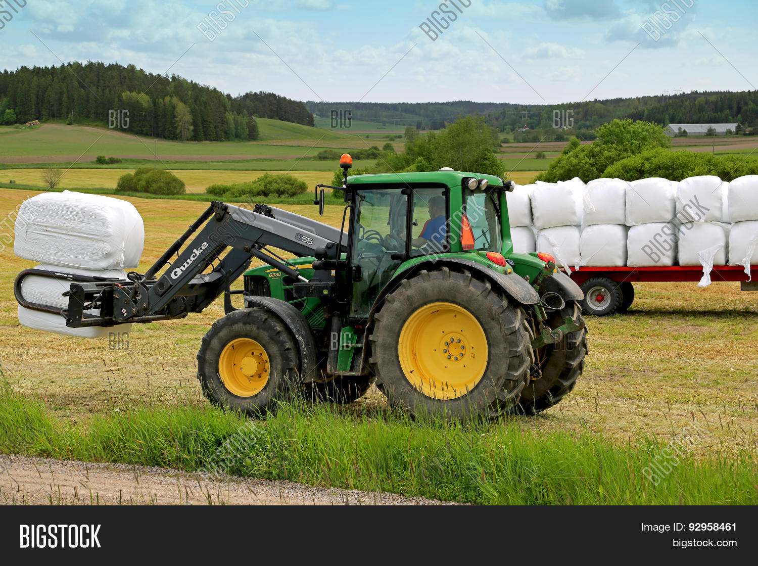 Farmer Stacks Silage Image & Photo (Free Trial) | Bigstock