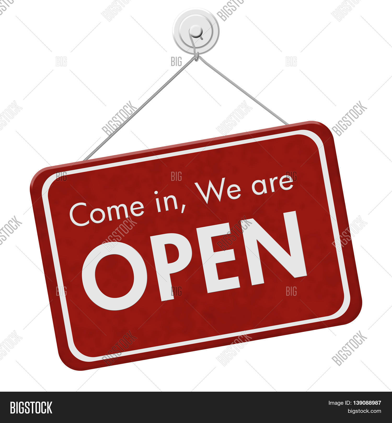 Come We Open Sign Red Image & Photo (Free Trial) | Bigstock