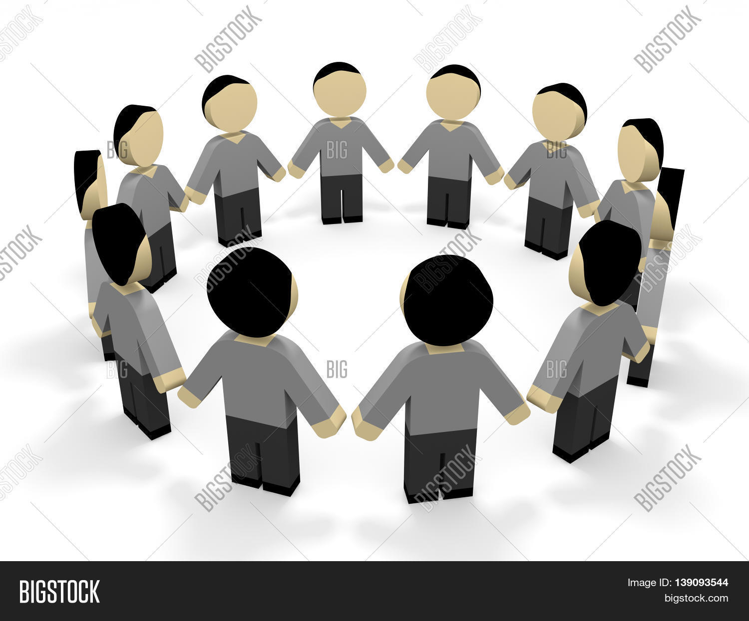 3D People Circle On Image & Photo (Free Trial) | Bigstock