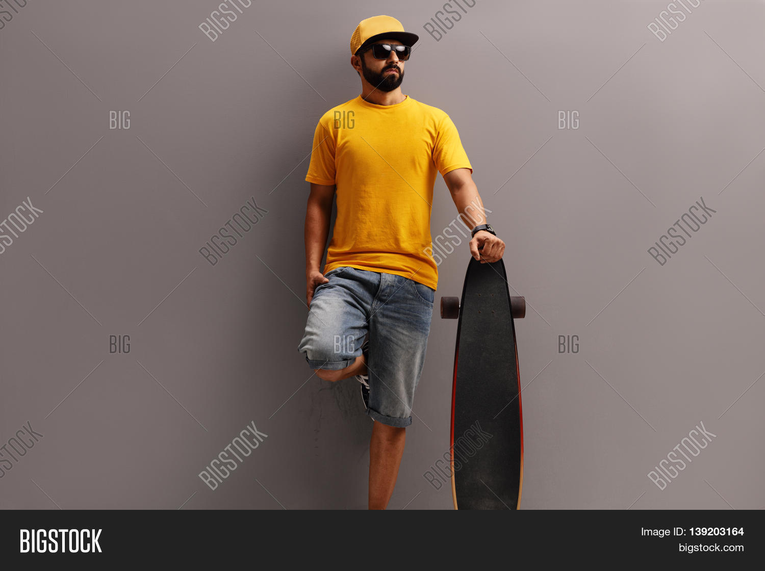 Male Skater Yellow Cap Image & Photo (Free Trial) | Bigstock