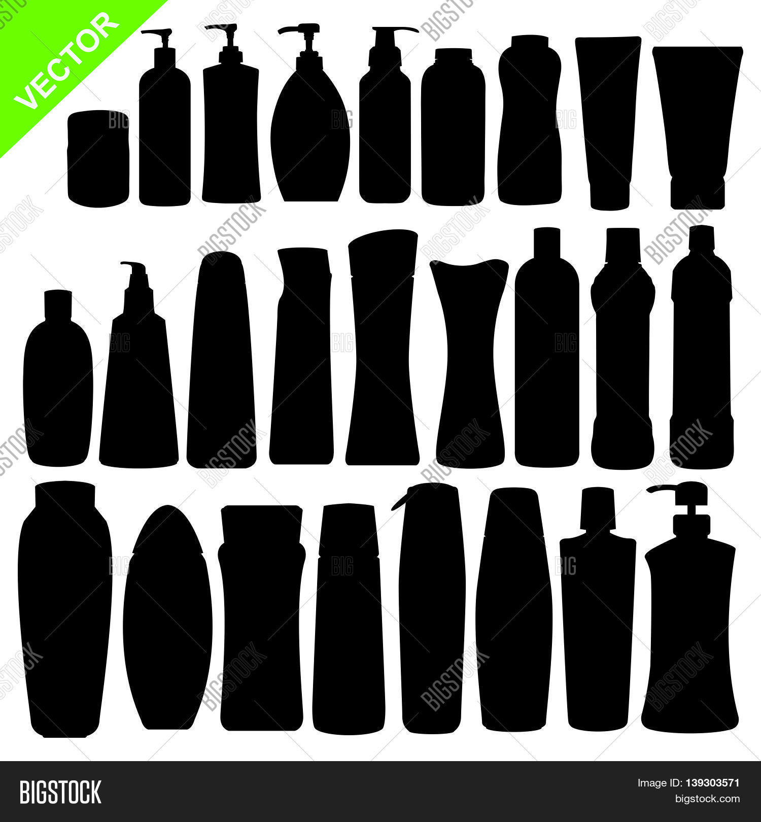 Set Cosmetics Bottle Vector & Photo (Free Trial) | Bigstock