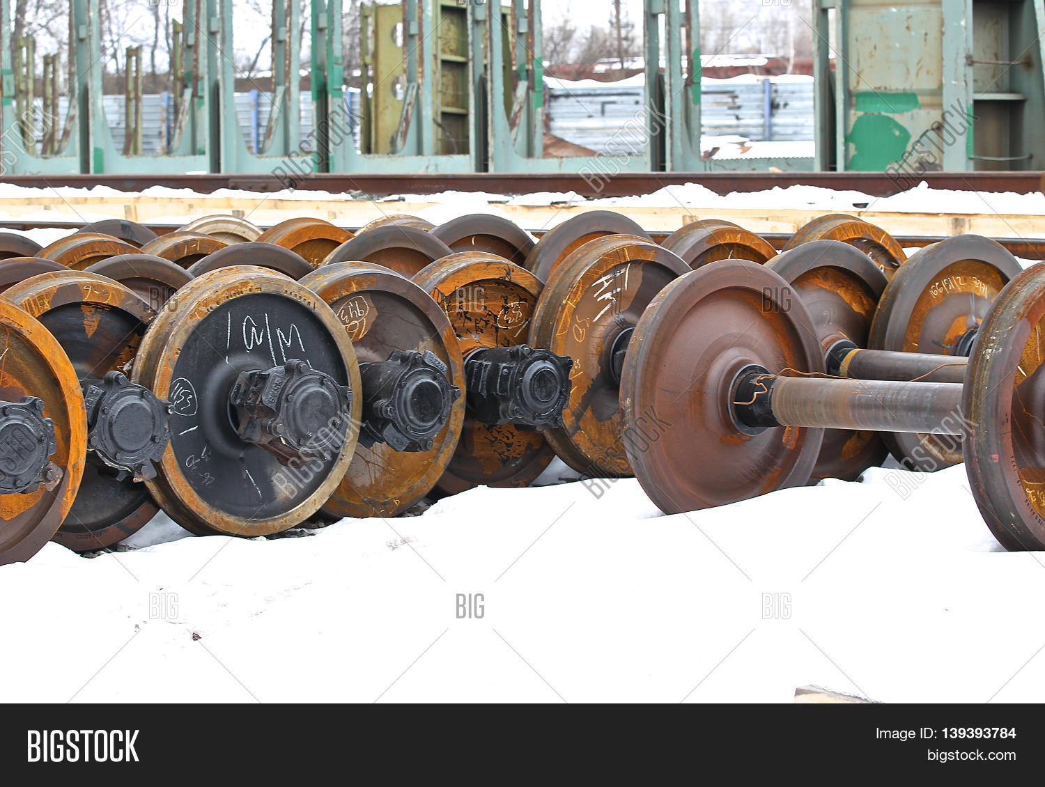 Railcar Wheels On Image & Photo (Free Trial) | Bigstock