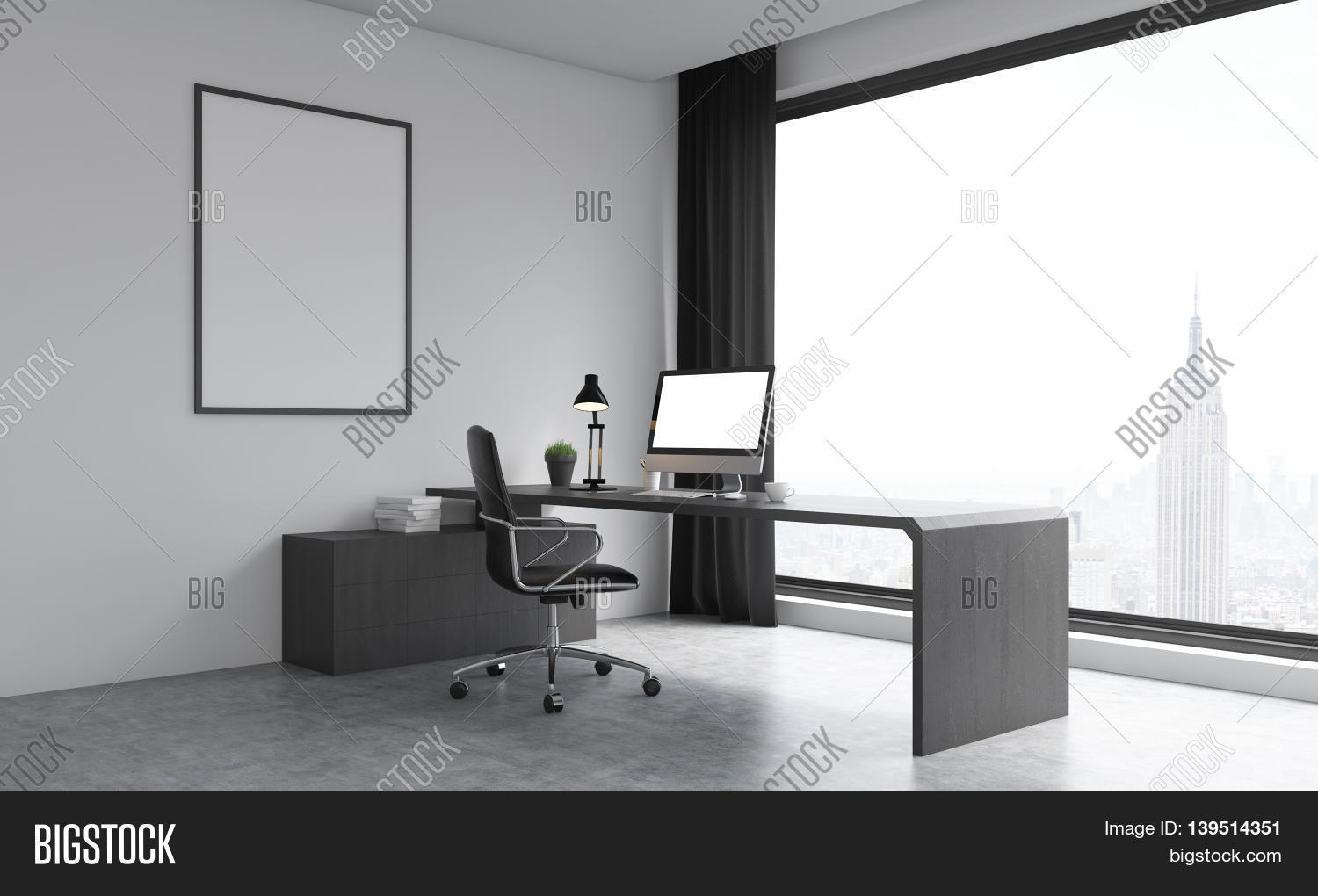 Office Room Big Window Image & Photo (Free Trial) | Bigstock