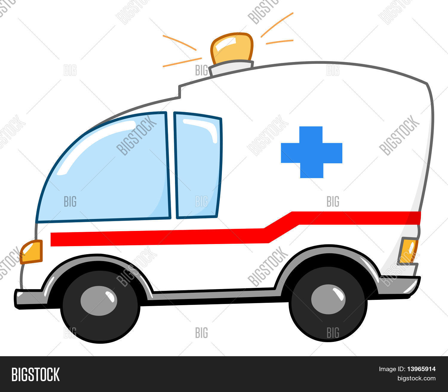 Vector y foto Dibujos Animados De La Ambulancia | Bigstock