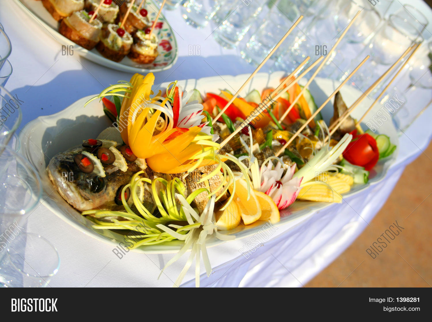 Fish On Dish Image & Photo (Free Trial) | Bigstock
